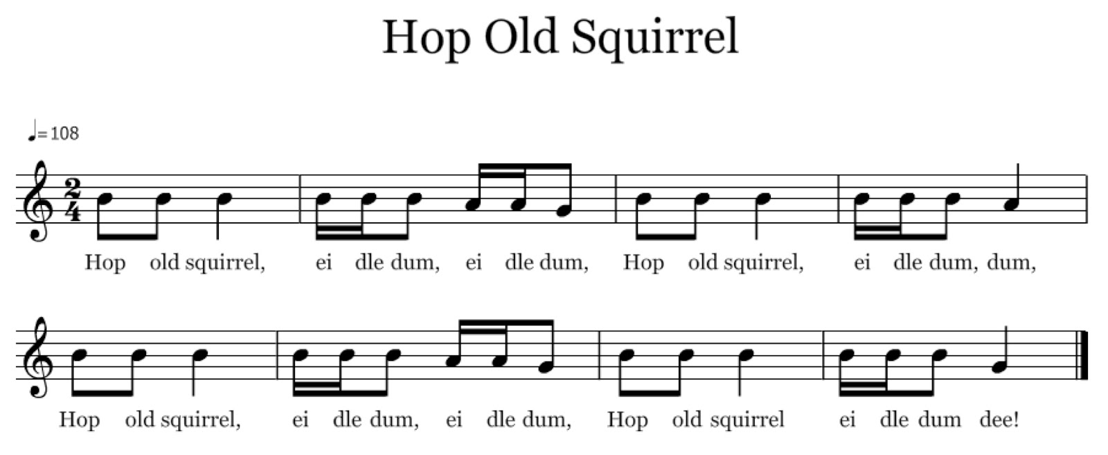 Hop Old Squirrel | The Yellow Brick Road