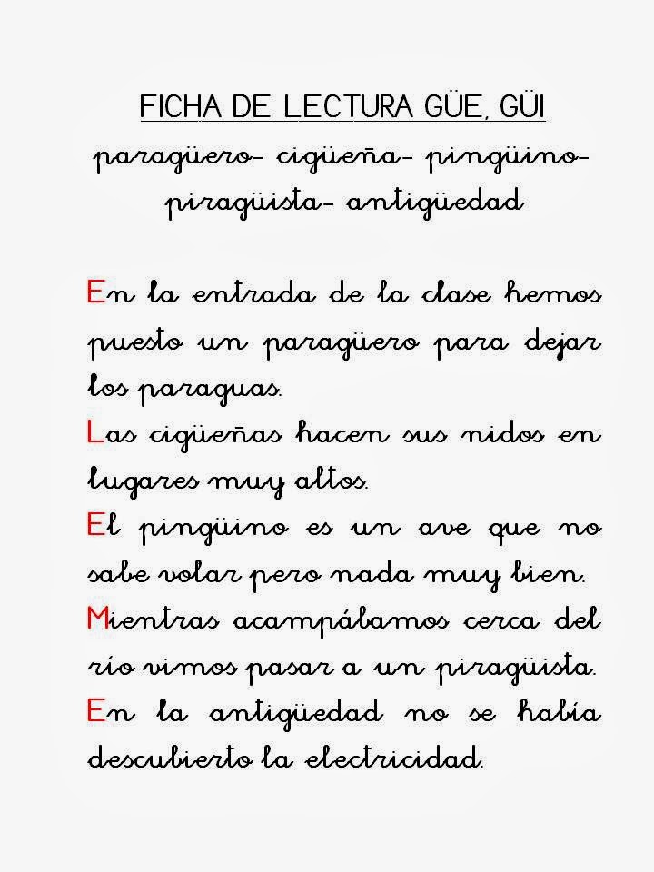 Los terceros A y B: Güe, güi