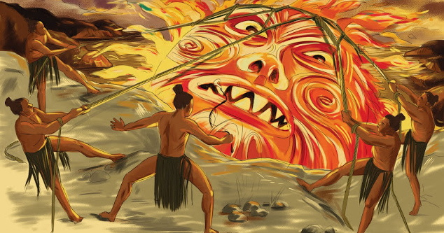 Kitt @ Mokoia Intermediate: The story of how maui slowed the sun.