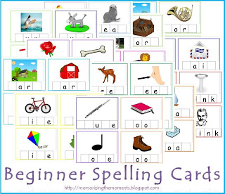 Memorizing the Moments: Beginner Spelling Cards