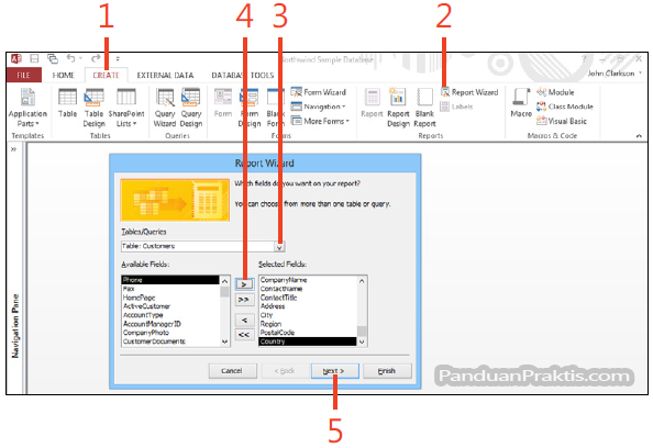 Cara Membuat Report Record Tunggal Menggunakan Report Wizard Di Access 2013 Cara Membuat Report Record Tunggal Menggunakan Report Wizard Di Access 2013