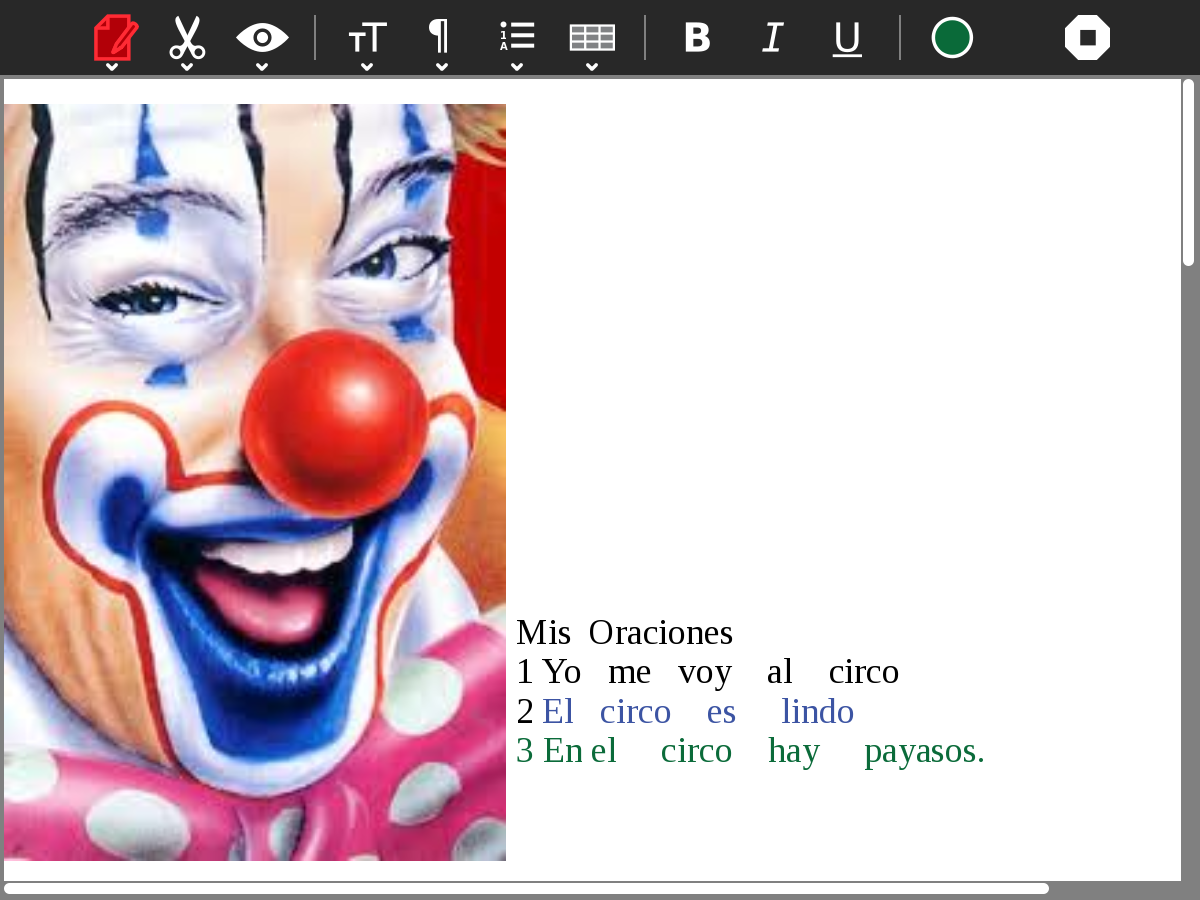 Prof Mirian: Oraciones con la palabra Circo