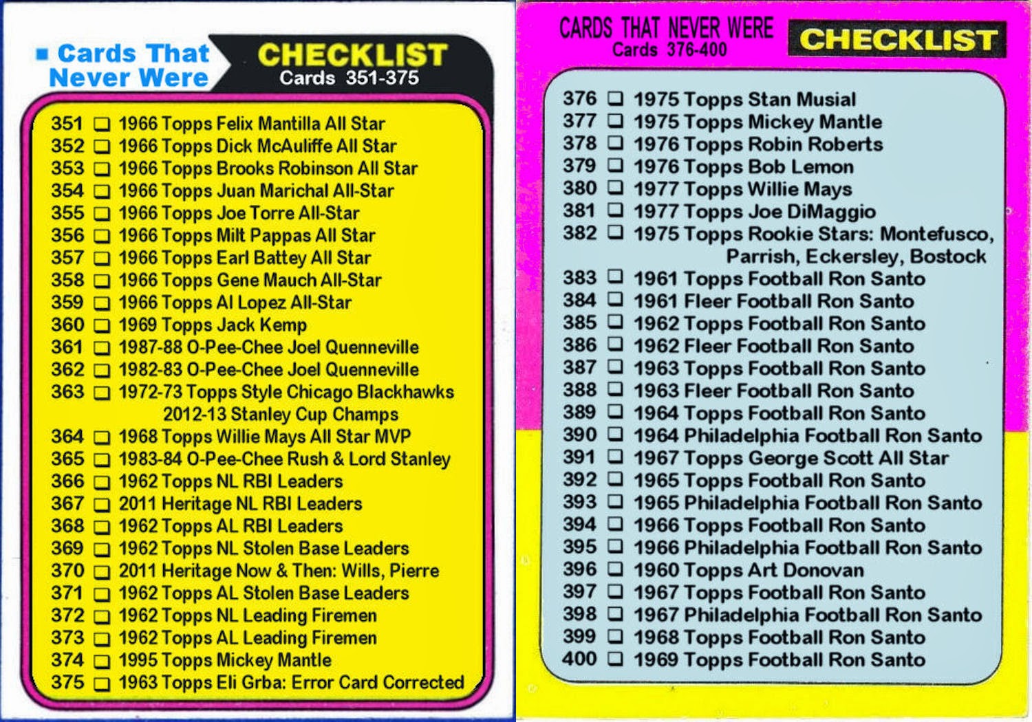 Cards That Never Were