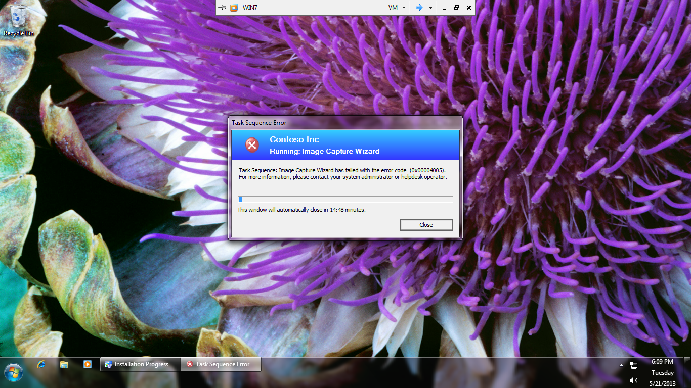 OSD SCCM 2007 Error Code 0x00004005 osd-sccm-2007-error-code-0x00004005