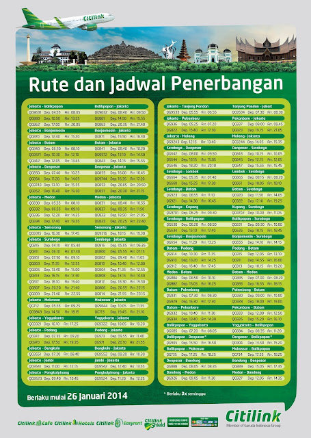 Sejarah dan Pariwisata: Rute Penerbangan Maskapai Citilink