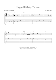 Easy Sheet Music For Beginners: Happy Birthday To You, free easy guitar ...