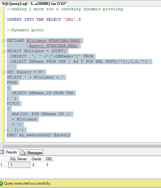 All about SQLServer: SQL Server - Dynamic Pivoting All about SQLServer: SQL Server - Dynamic Pivoting
