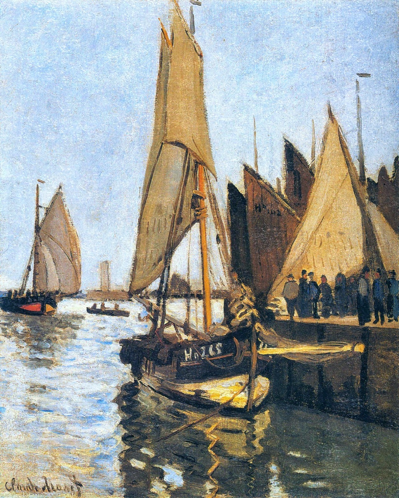Sailing Boats at Honfleur 1866 Claude Monet ~ High resolution Art ...