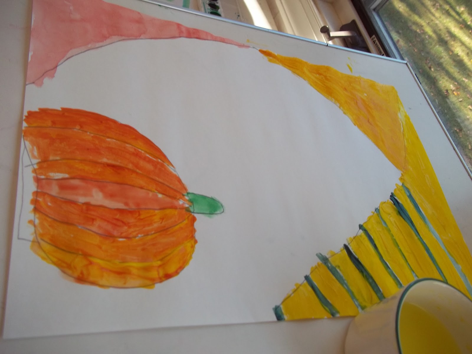 Sweet Tea Classroom: Pumpkin Art Kids: Kids Pumpkin Painting