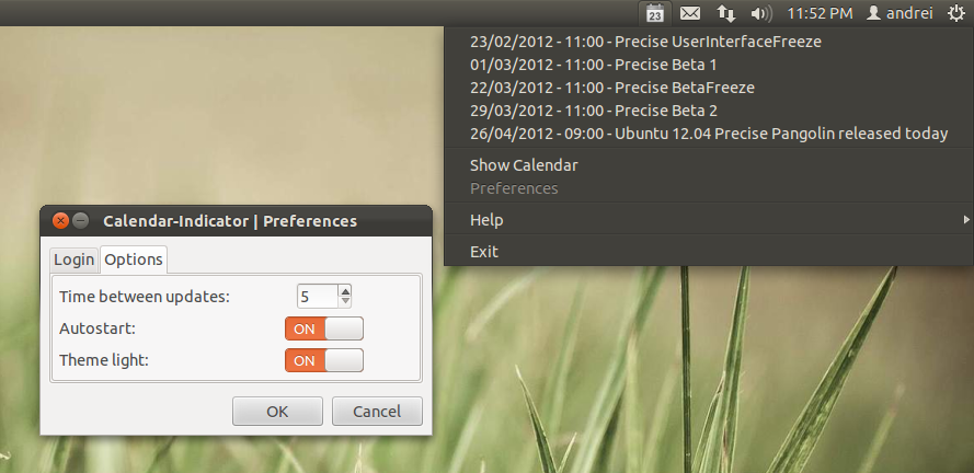 Calendar Indicator Displays Google Calendar Events On The Ubuntu Panel (Without Evolution) ~ Web ...