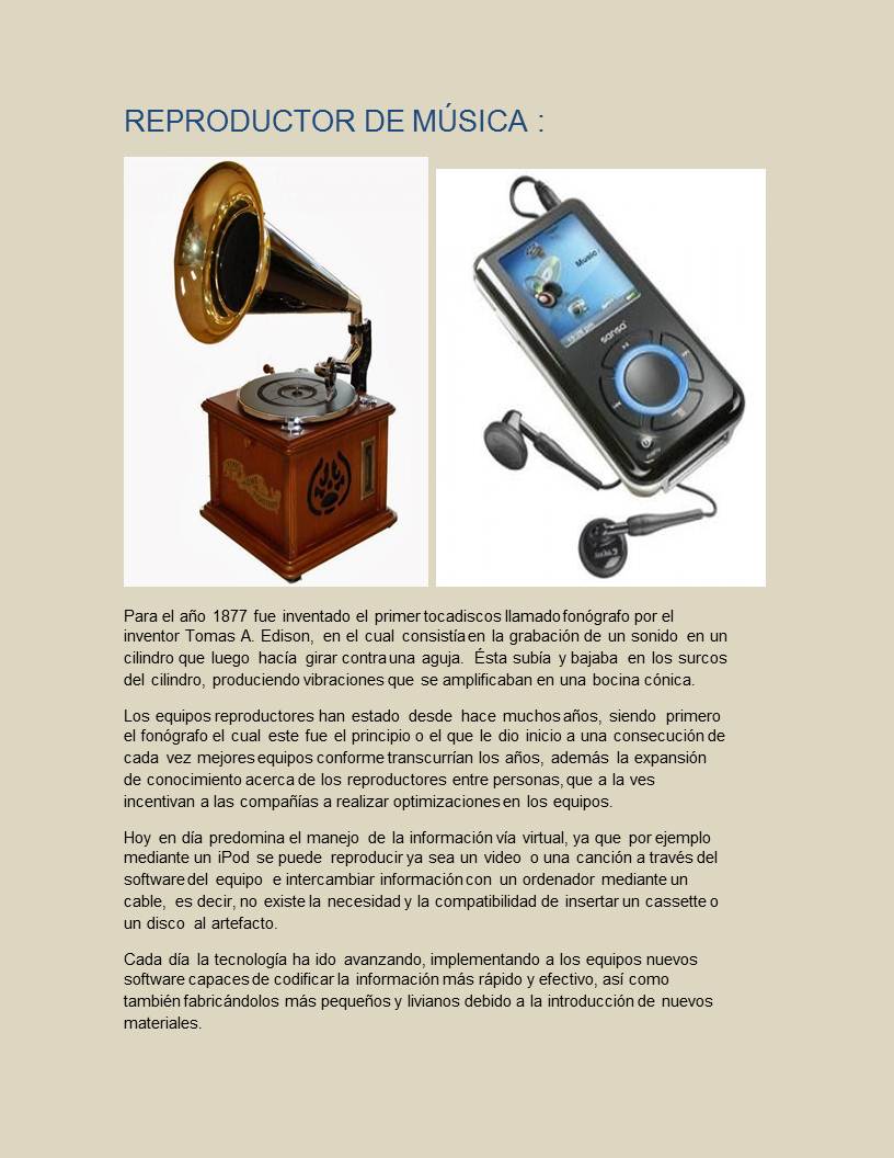 TECNOLOGÍA E INFORMATICA: ARTEFACTOS TECNOLÓGICOS QUE HAN EVOLUCIONADO TECNOLOGÍA E INFORMATICA: ARTEFACTOS TECNOLÓGICOS QUE HAN EVOLUCIONADO