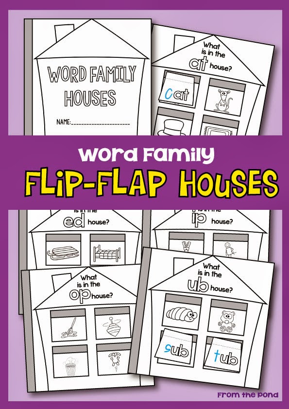Word Family Flip Flap Houses | From the Pond