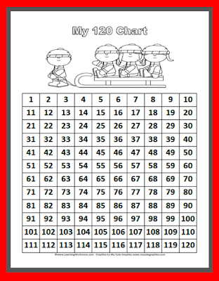 Classroom Freebies: Math Number Chart 1-120