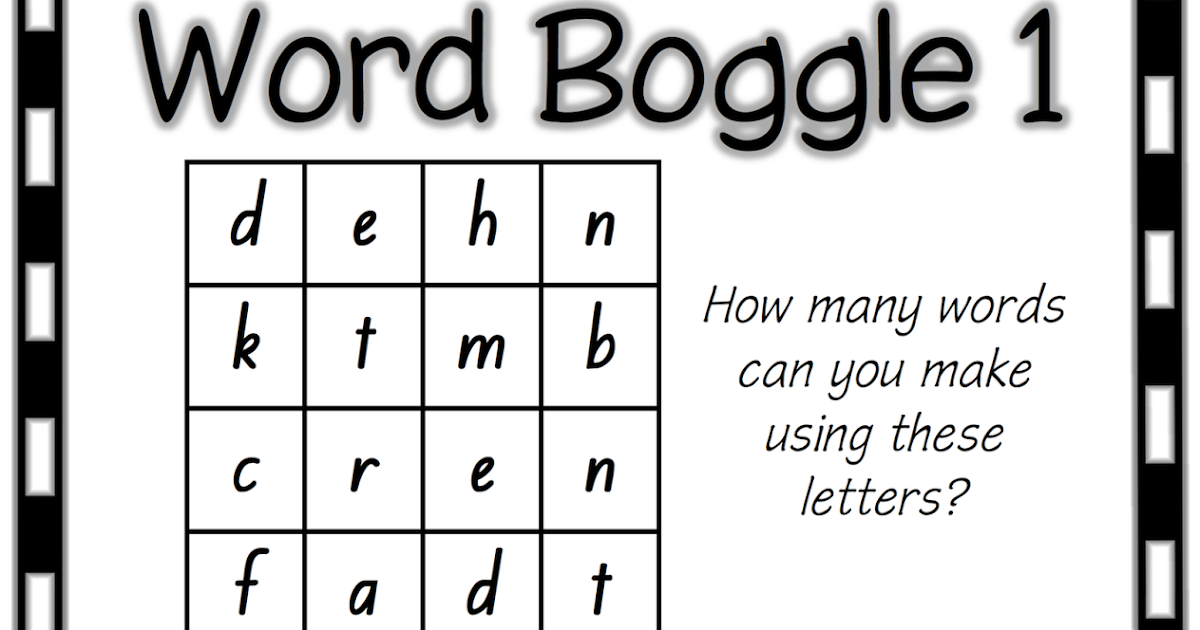 Classroom Treasures: Word Work – Boggle