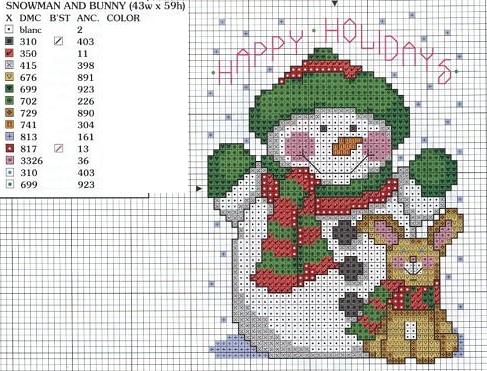 Patrones de punto de cruz navideños gratis - Imagui