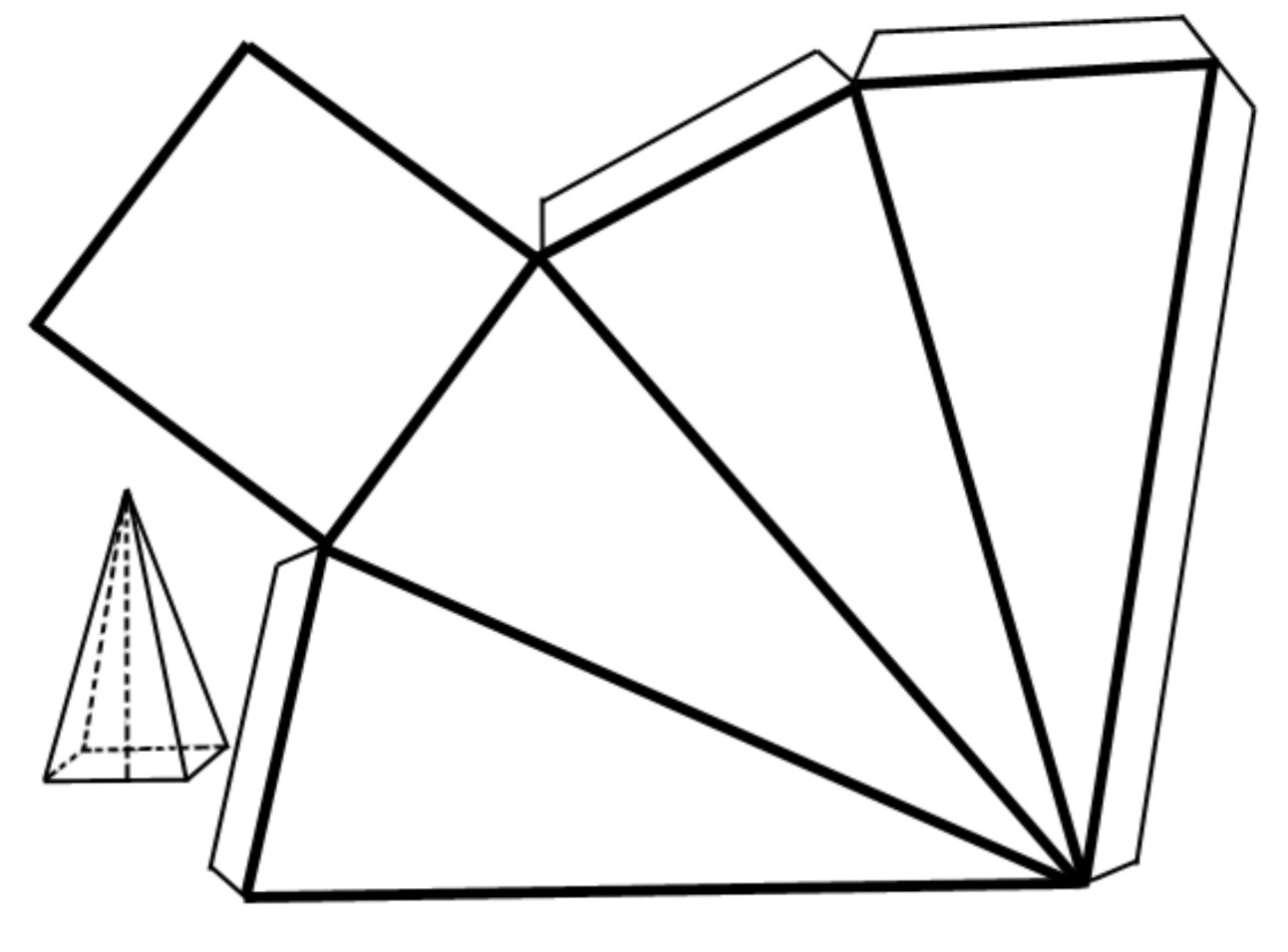 Piramide triangular para dibujar - Imagui