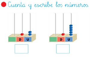 Cuenta y escribe los números | LA PIZARRA Web