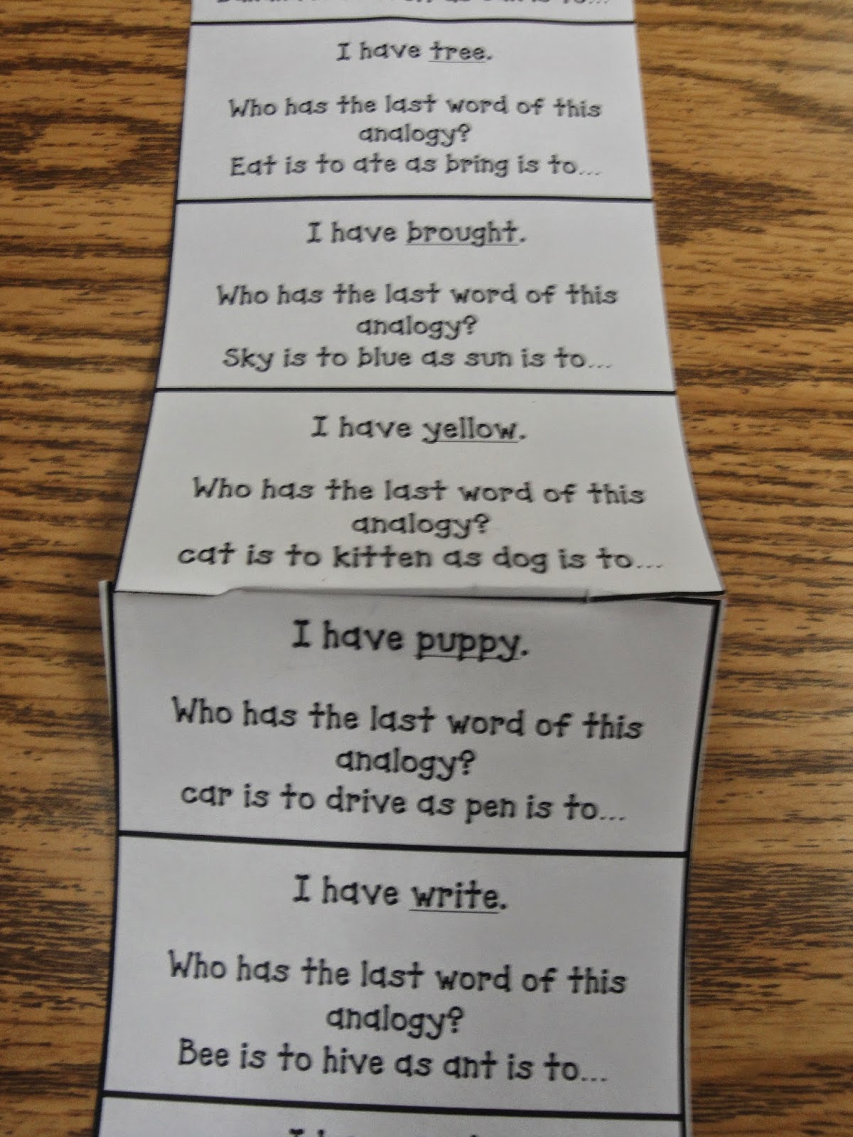 I Have... Who has.... {Freebie + Giveaway!} | All Things Upper ...