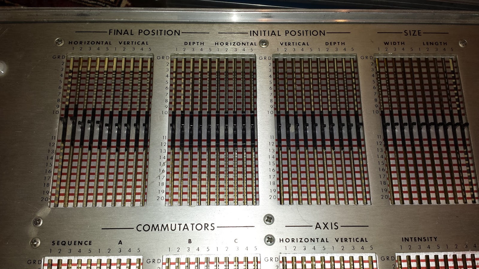 JonDent - Exploring Electronic Music: Scanimate Matrix Switch Panels JonDent - Exploring Electronic Music: Scanimate Matrix Switch Panels
