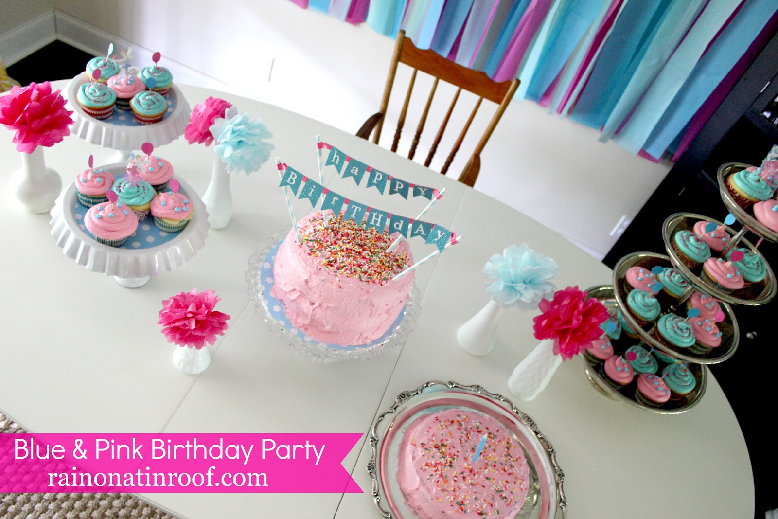 A Stylish Blue And Pink Birthday Party a-stylish-blue-and-pink-birthday-party