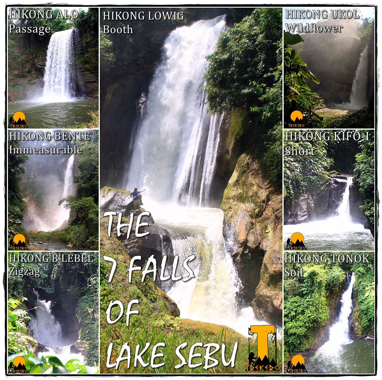 TREKERO: THE 7 FALLS OF LAKE SEBU: The Complete List
