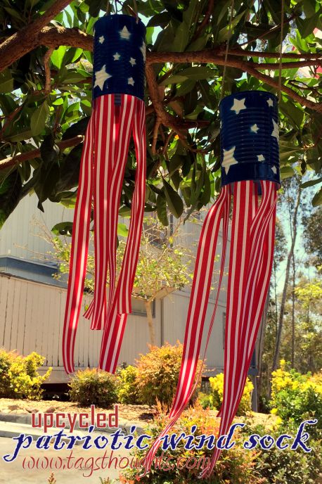 Upcycled Patriotic Windsock | 20 Crafts for the 4th of July ...