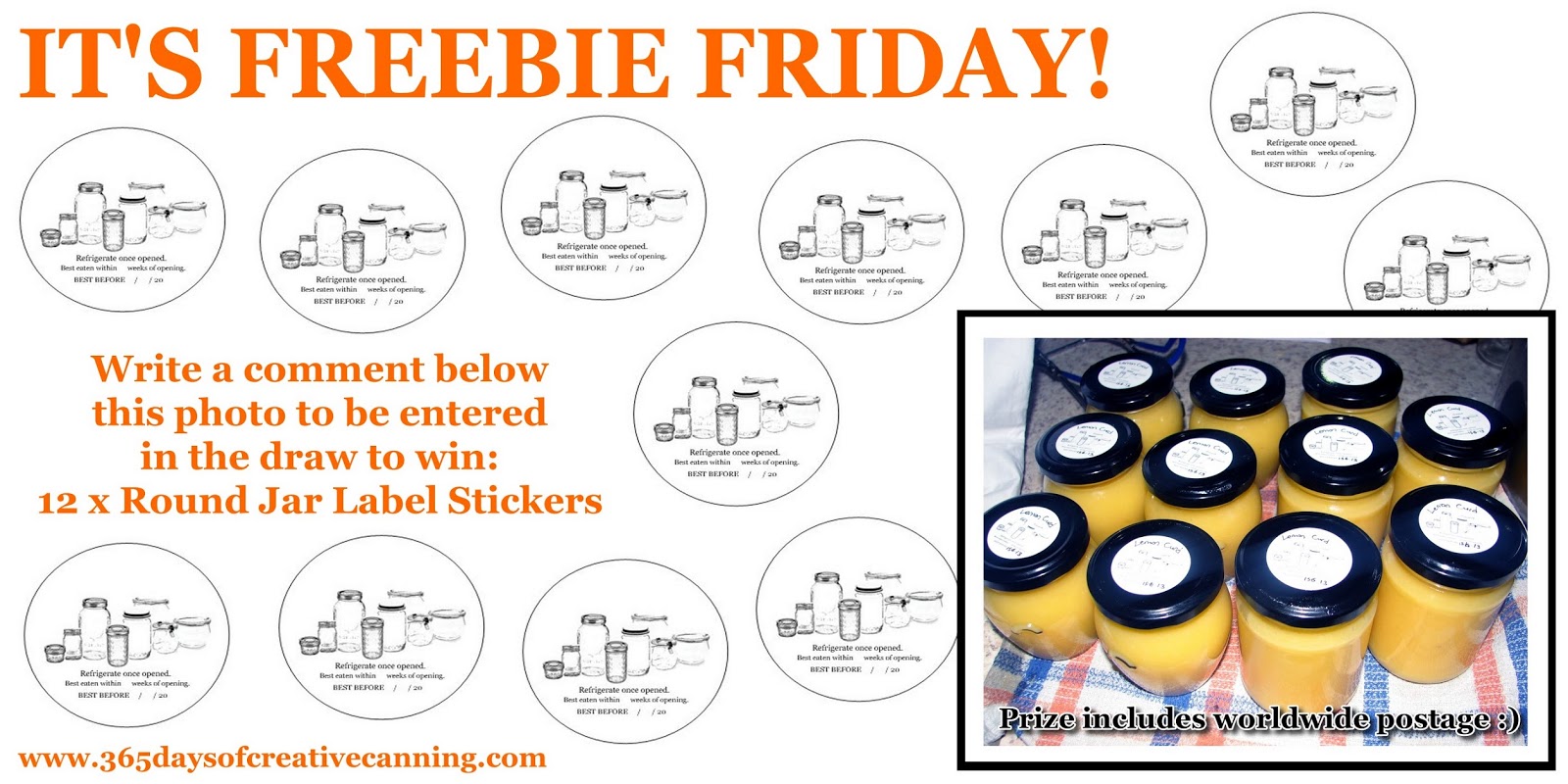 FOOD PRESERVING: Freebie Friday Winner [June 7]