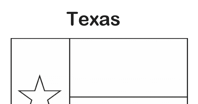 Texas State Flag Coloring Page