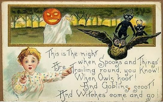 Nothing But Limericks: Classic Halloween Limerick Postcard for Kids