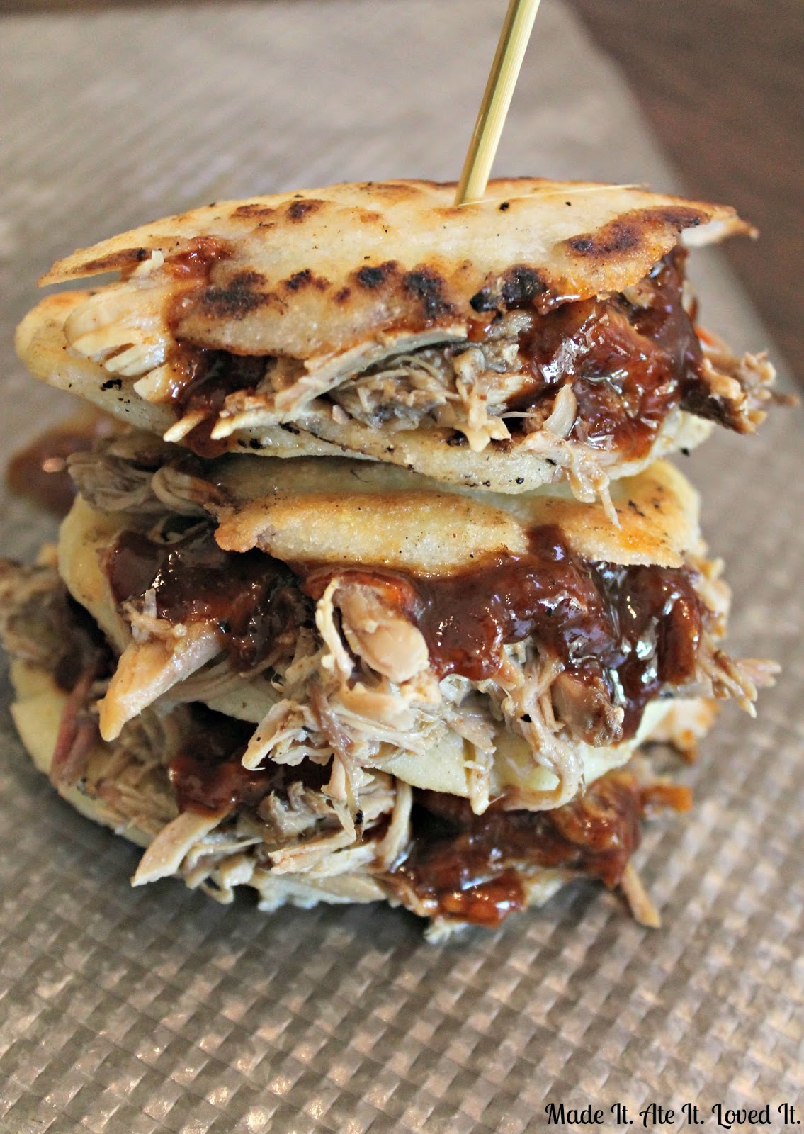 BBQ Pulled Pork Arepa Made It Ate It Loved It bbq-pulled-pork-arepa-made-it-ate-it-loved-it