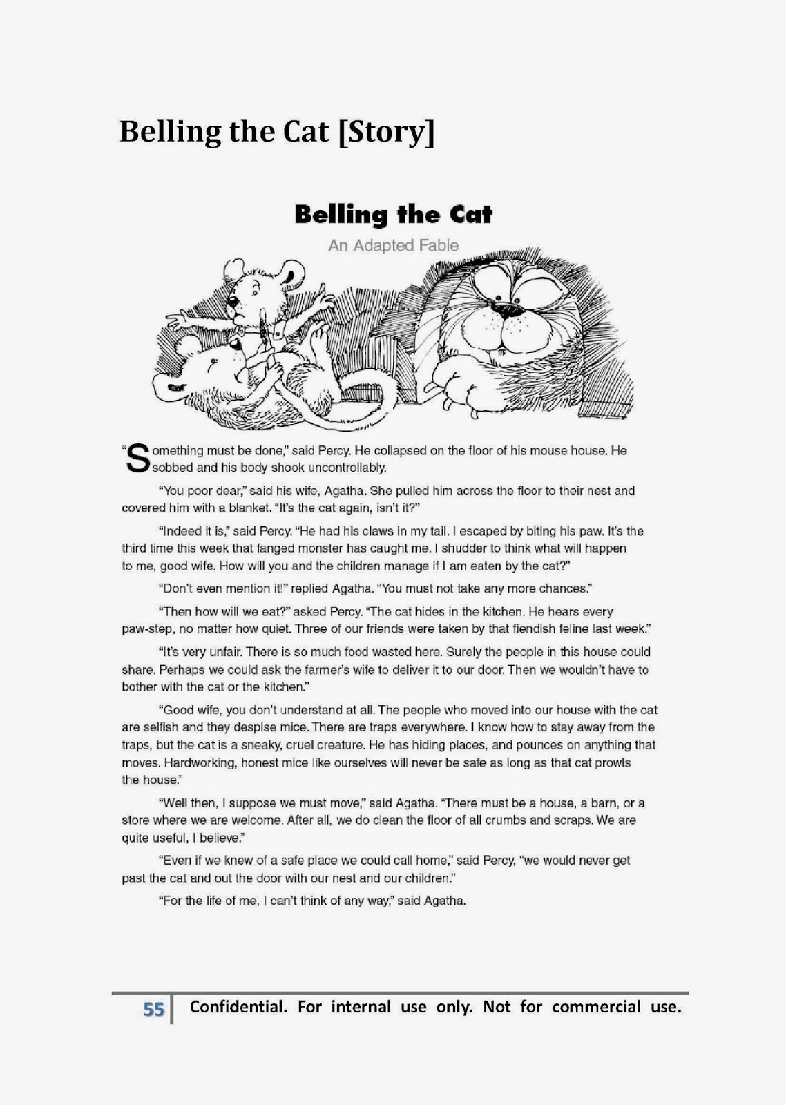 Happy reading blog 閱。悅。樂: week 4 - Belling the Cat [With Answer]
