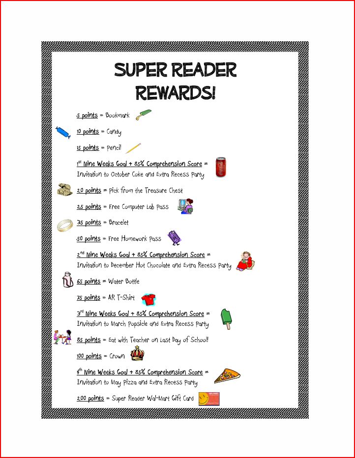 Teaching With Terhune: Accelerated Reader Rewards