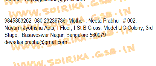 Nagesh Prabhu | Soirika.GSB.lN