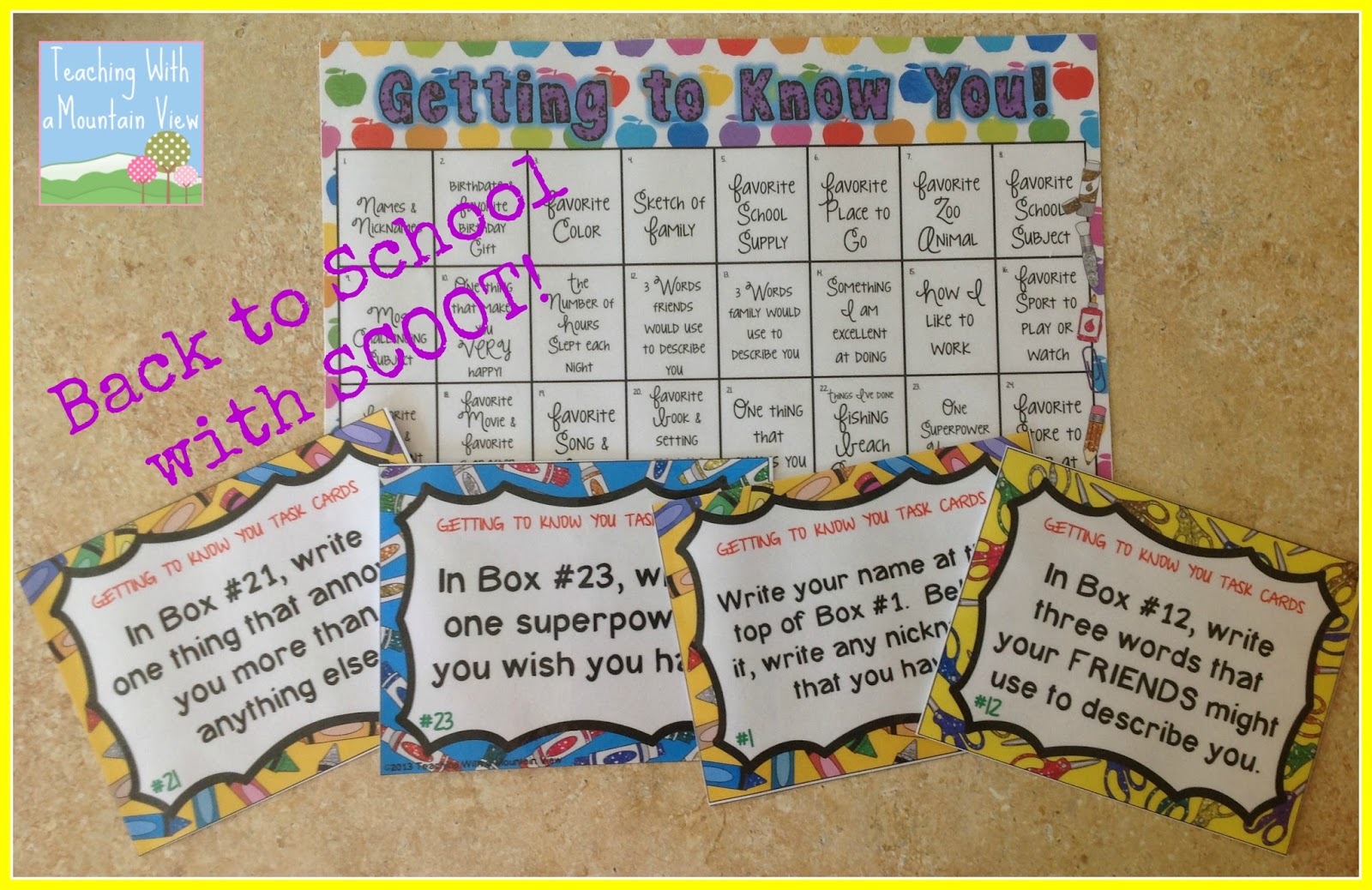 Task Card Corner: Getting Started With Task Cards: Play SCOOT!
