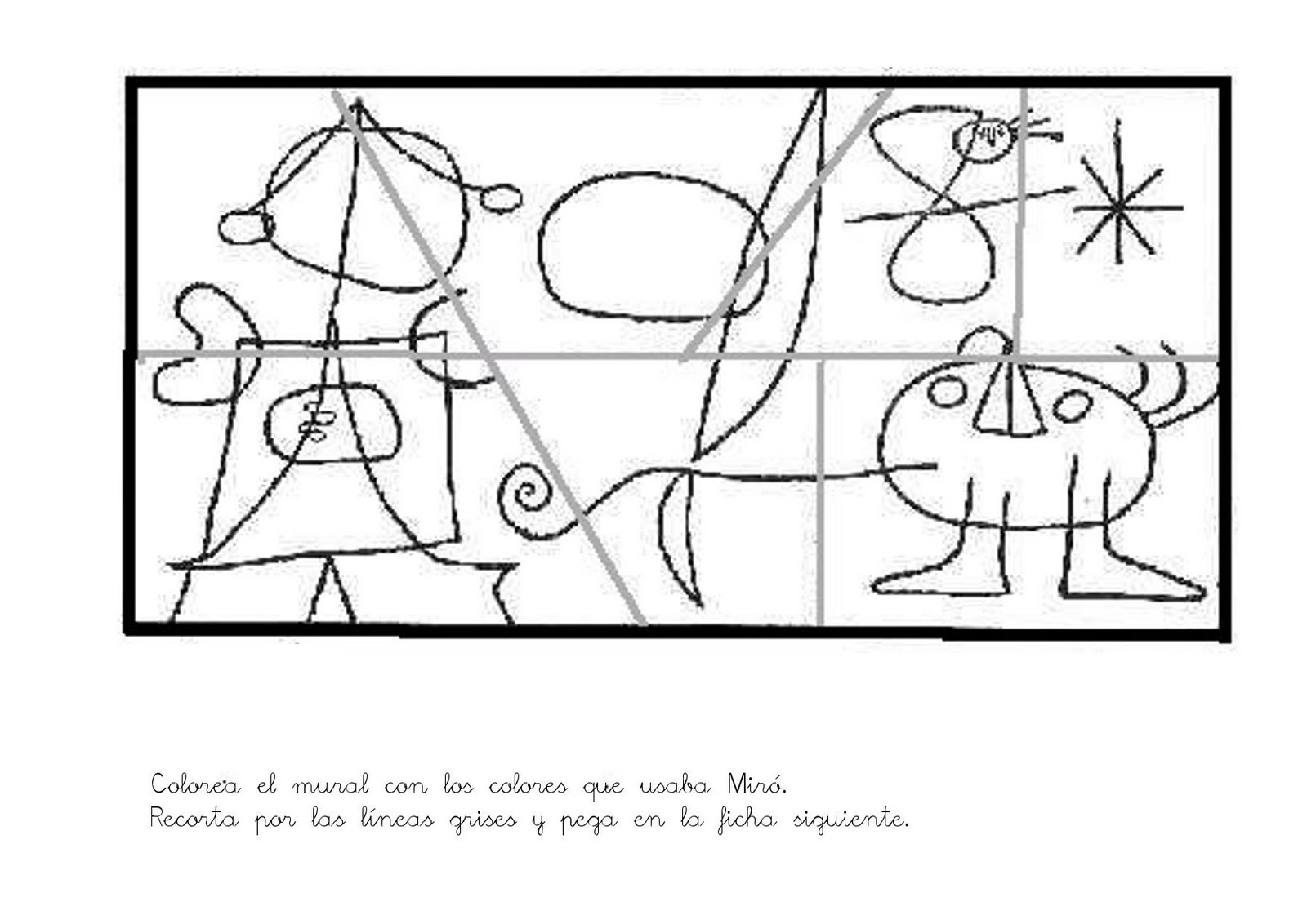 ¿Qué puedo hacer hoy?: Joan Miró obras para colorear