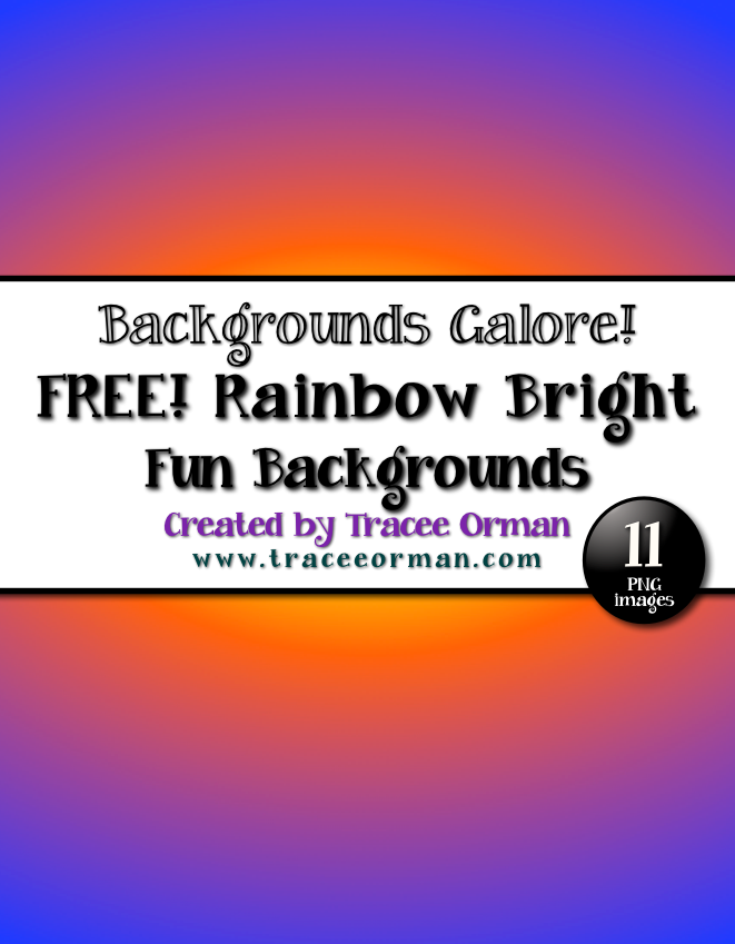 FREE Clip Art Backgrounds: Rainbow Bright! For Commercial, Educational ...
