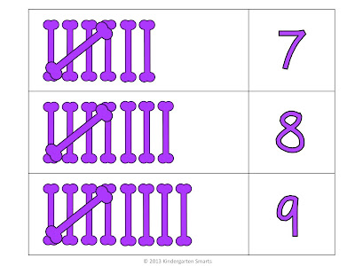 Funny Bones Tally Marks Matching Set - Kindergarten Smarts
