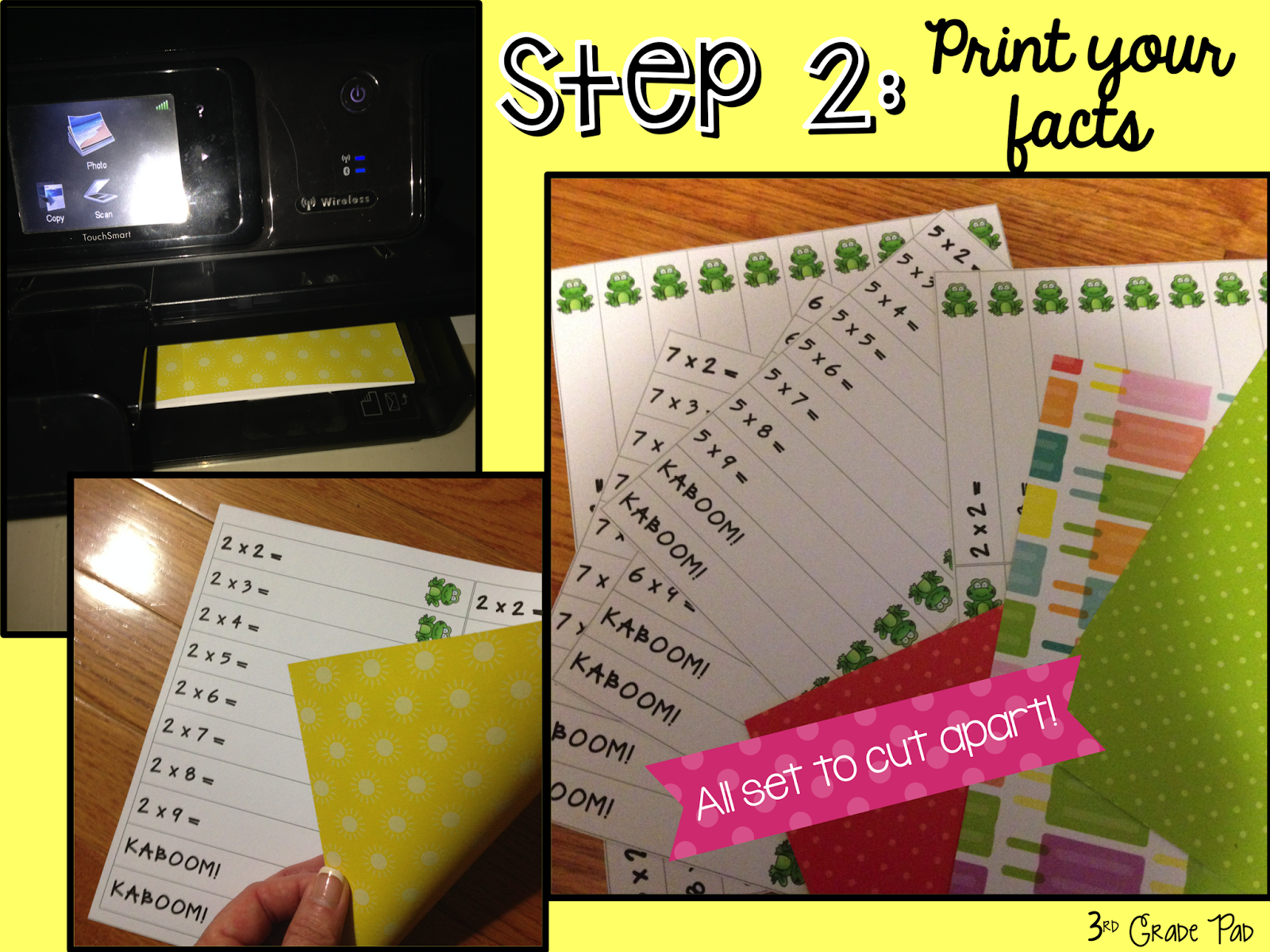 Multiplication Fluency Game: Kaboom! - 3rd Grade Pad