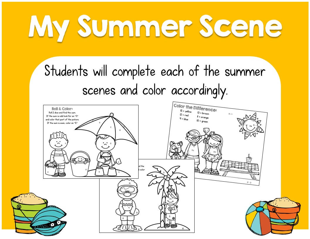 End of Year Summer Math Activities for First Grade