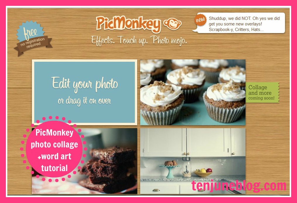 Ten June: PicMonkey Photo Collage + Word Art Tutorial