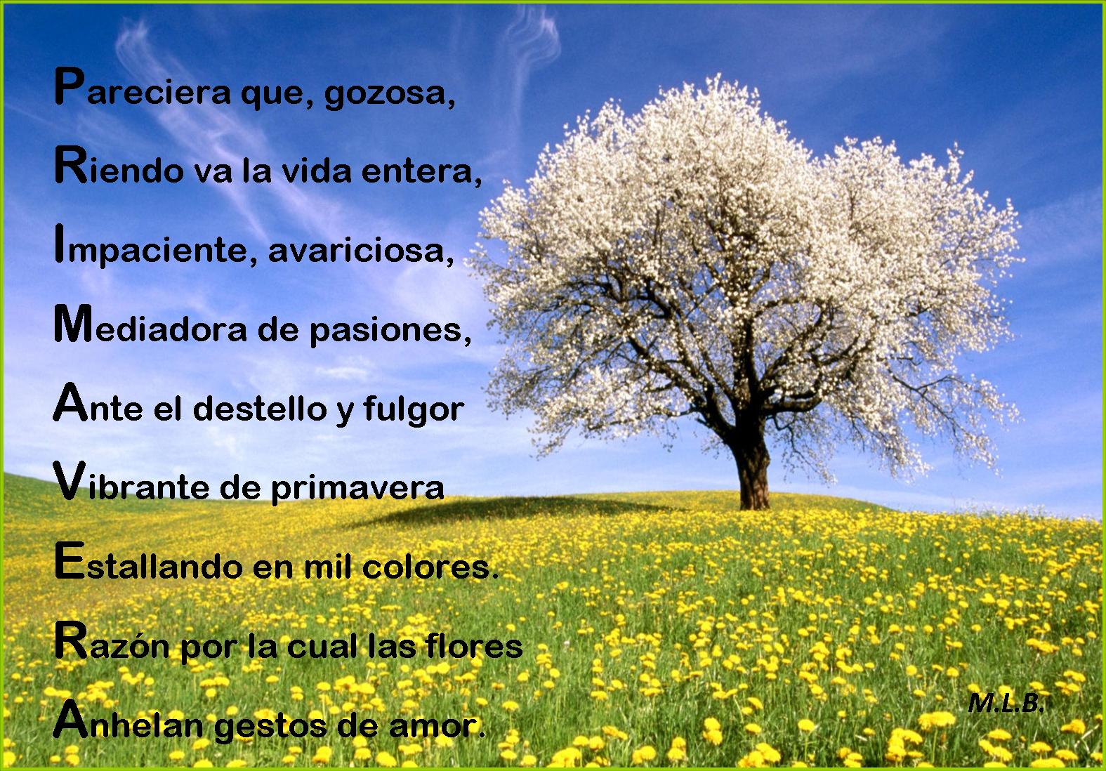 Palabras, Poesías y Versos con Rima: Acróstico: Primavera