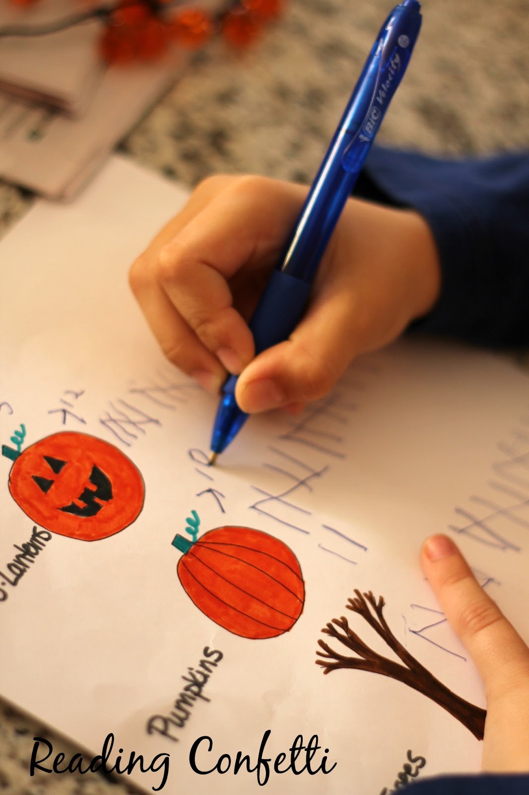 Tally Mark Neighborhood Scavenger Hunt for Halloween ~ Reading Confetti