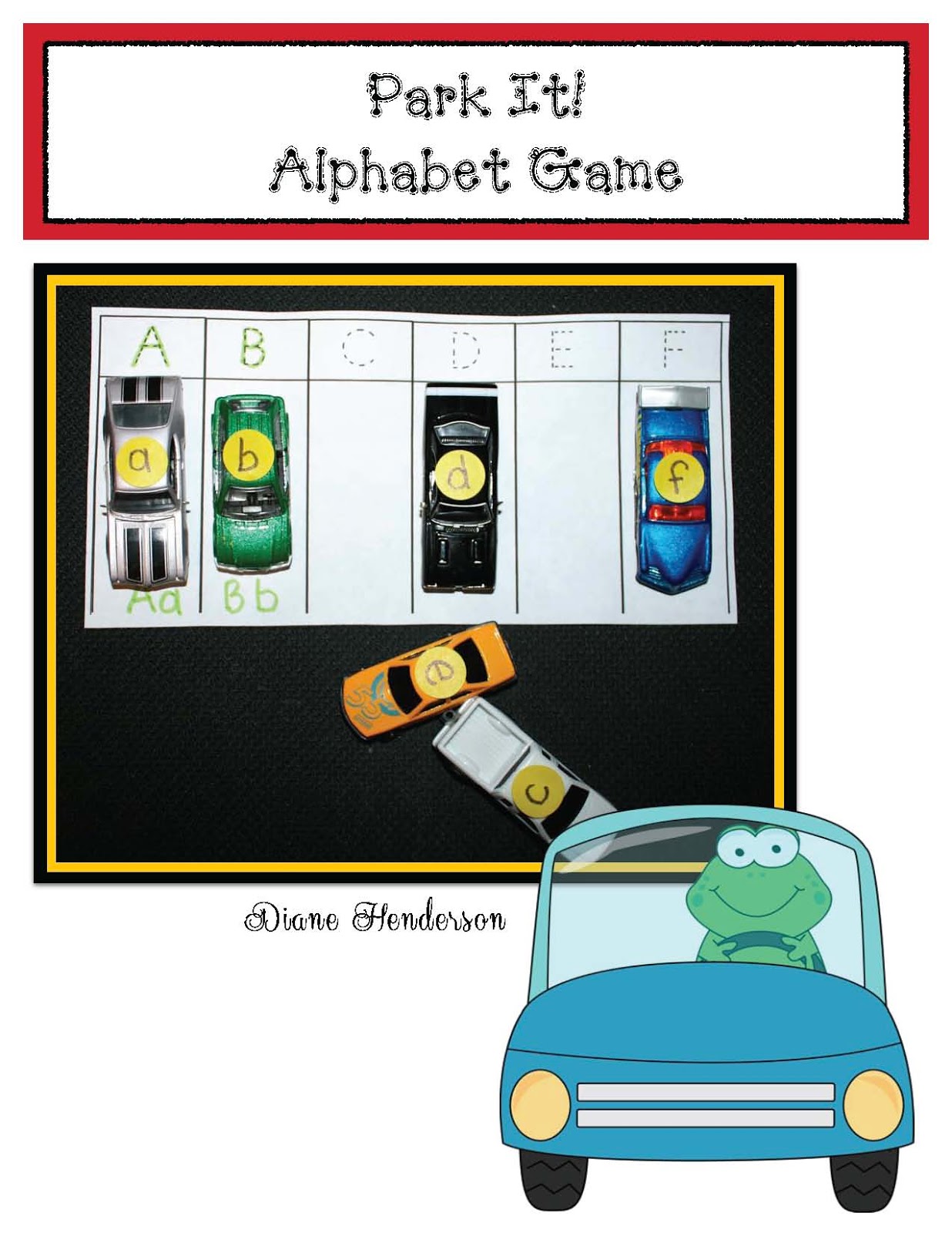 Park It! An Alphabet Matching Game - Classroom Freebies