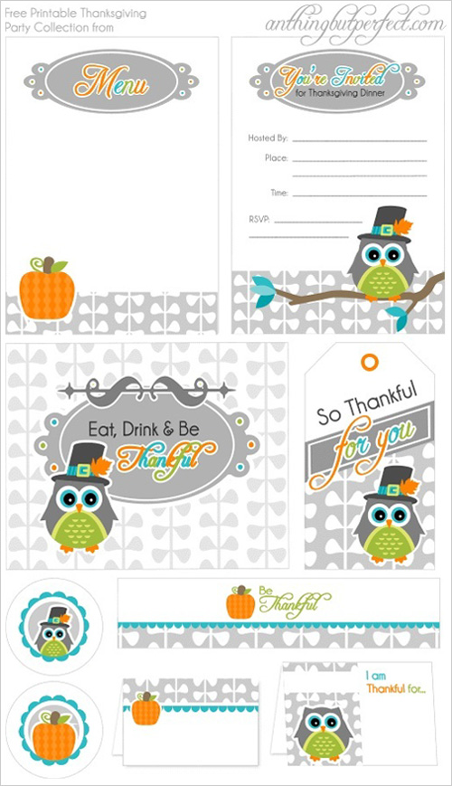 My Owl Barn: Free Thanksgiving Party Collection