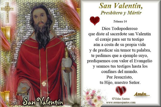 Rincón de la Oración: Estampas Oraciones de San Valentín