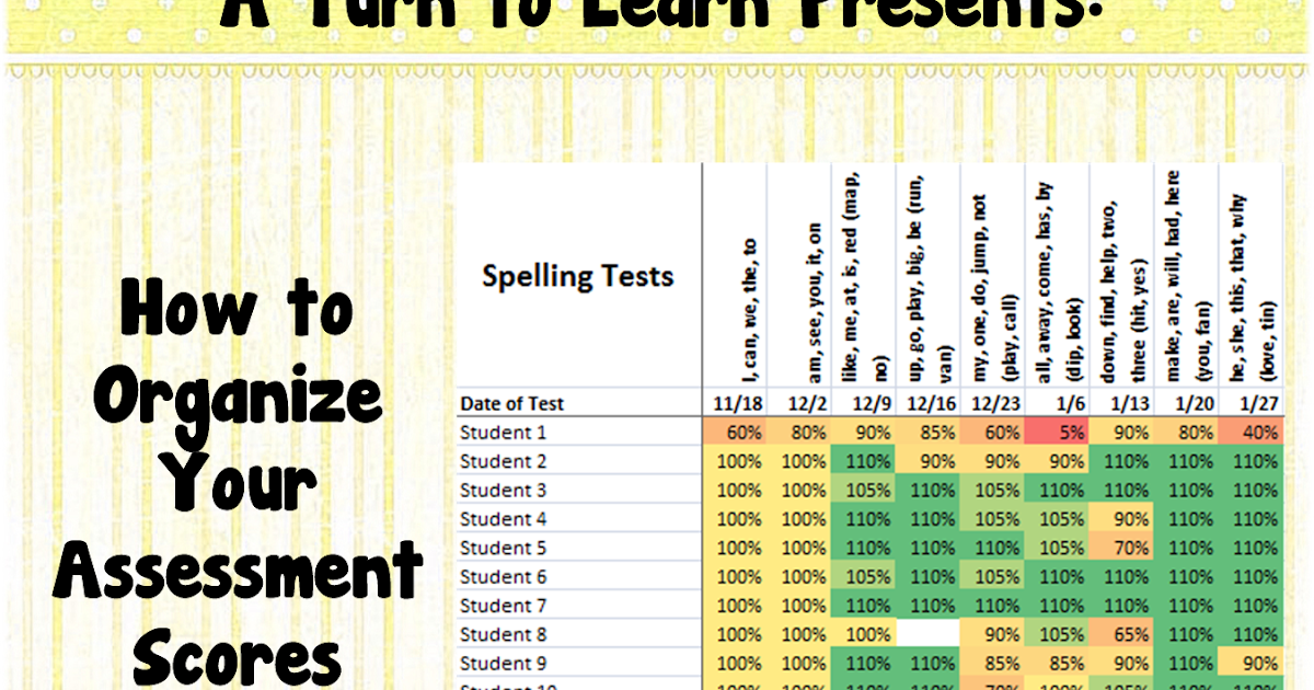 Classroom Freebies Too: Easy Color-Coded Gradebook!