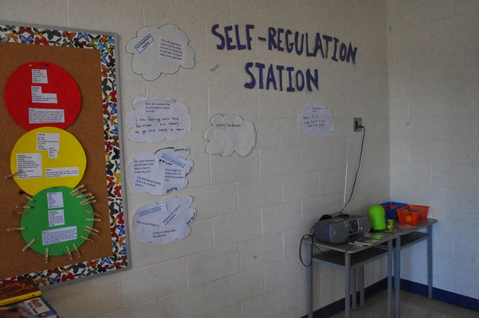 A Culture of Peace in the Classroom: Self-regulation station