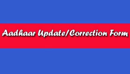 Aadhaar Update/Correction Form