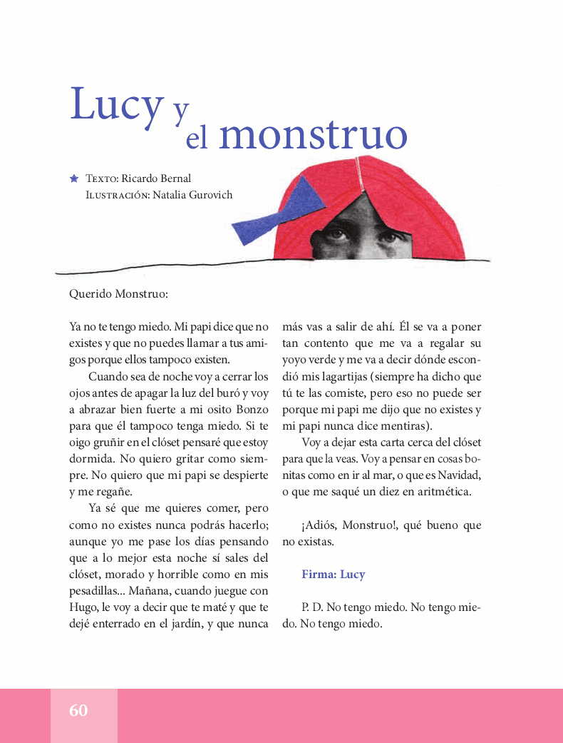 Lucy y el monstruo - Español Lecturas 5to ~ Apoyo Primaria