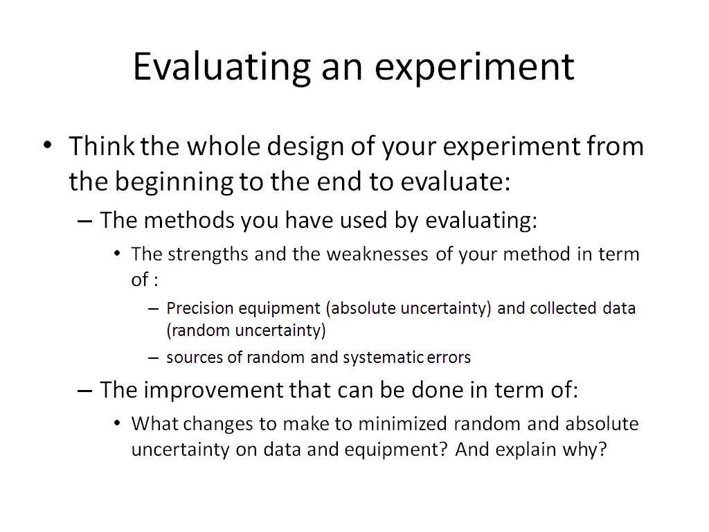 MYP Science - Grade 9: Lab Report Criteria